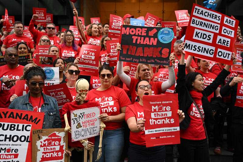 NSW teachers protest 'tangible pay cut' — EducationHQ