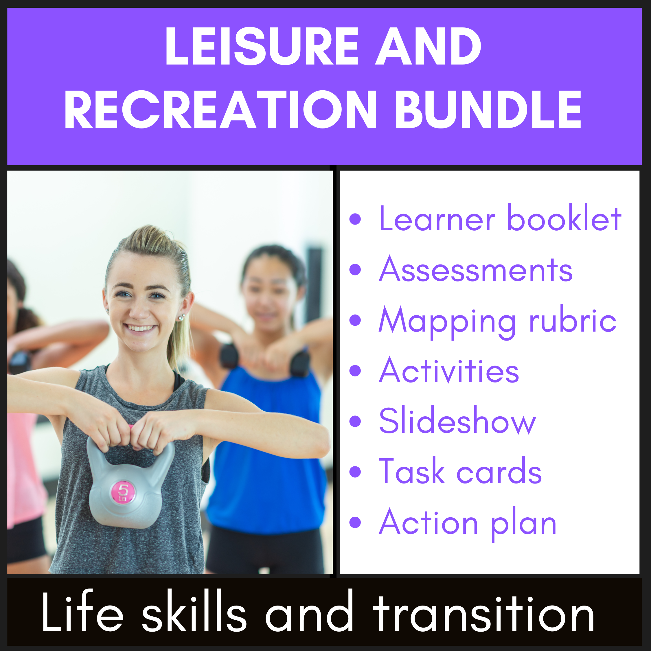 Leisure skills and recreation activities bundle life skills and VPC in ...