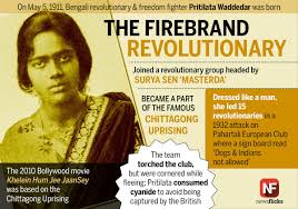 Pritilata, an activist of Anti British Movement. — EducationHQ