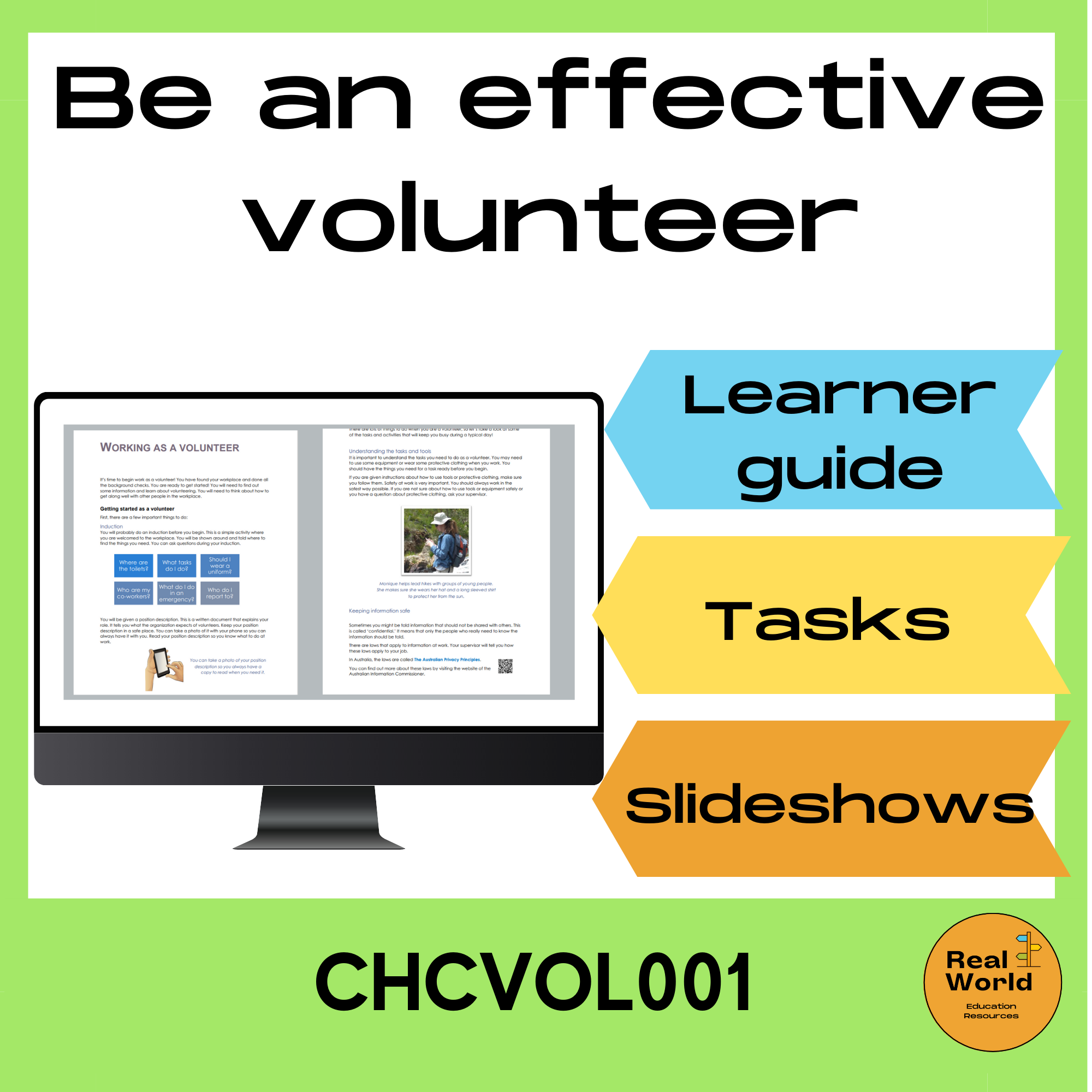 Be an effective volunteer learner guide and supporting activities ...