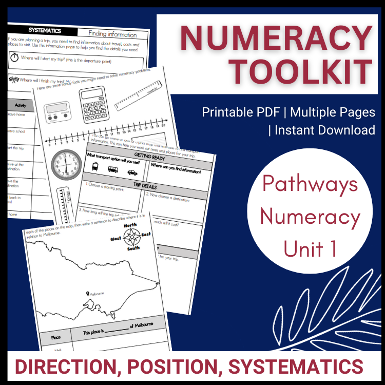 VCE Pathways Numeracy Unit 1 Location and Position | Systematics ...