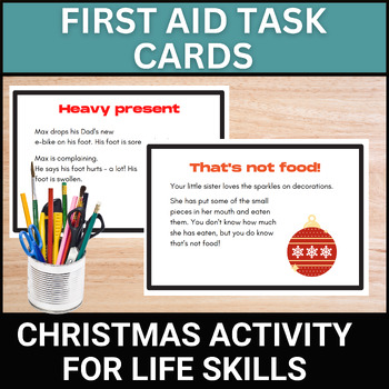 First Aid Christmas Task Cards for Life Skills and Special Education ...